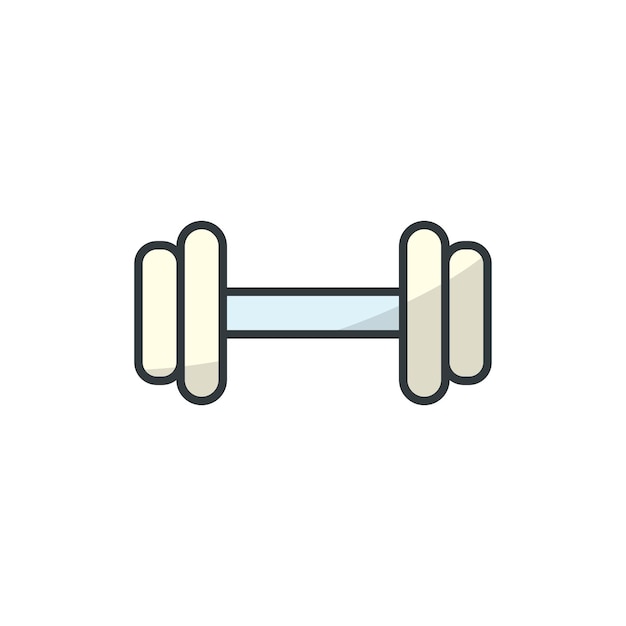 Simple Minimalist Dumbbell Illustration in Black and White | Jiffy Designs