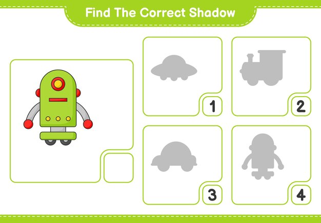 Discover the Matching Robot Shadow in this Fun Game | Jiffy Designs