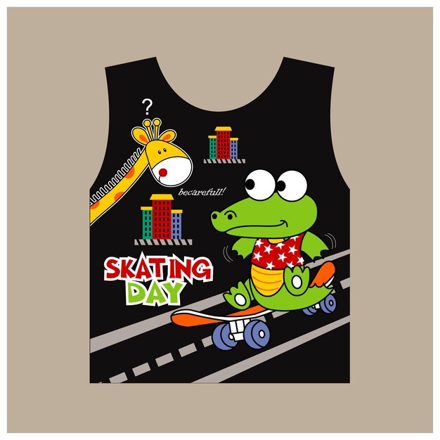 Vibrant Skating Day Jersey with Playful Frog Design | Jiffy Designs