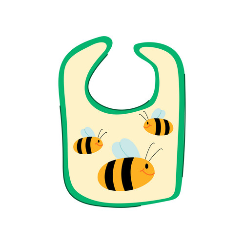Bib Cartoon. Child Infant Toddler Food Wear Bib Sign. Isolated Symbol ...