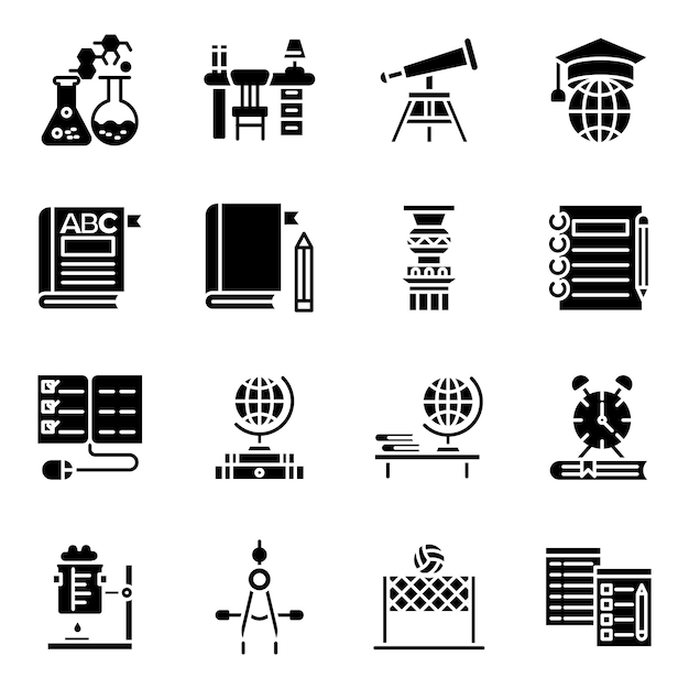 Comprehensive Collection of Versatile Educational Icons | Jiffy Designs