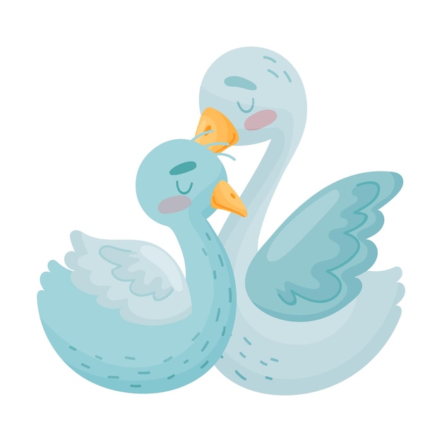 Adorable Pair of Cuddling Swan Companions | Jiffy Designs