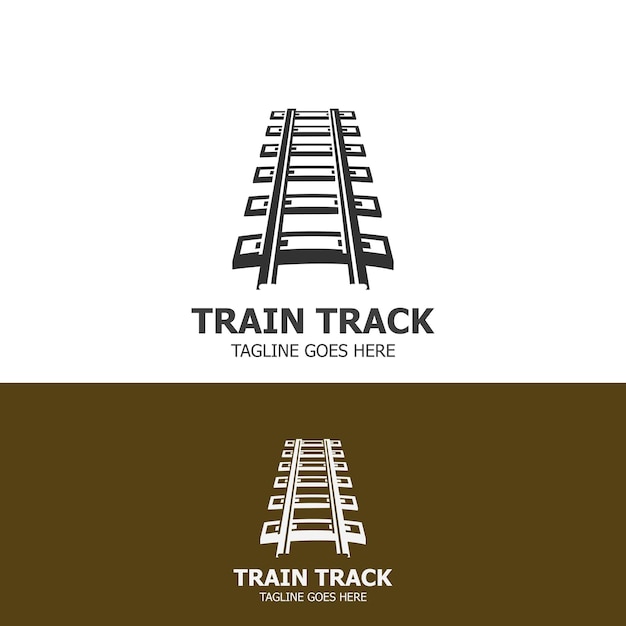 Minimalist Silhouette of a Classic Train Track Design | Jiffy Designs