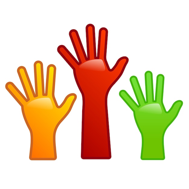 Vibrant Helping Hands in Primary Colors | Jiffy Designs