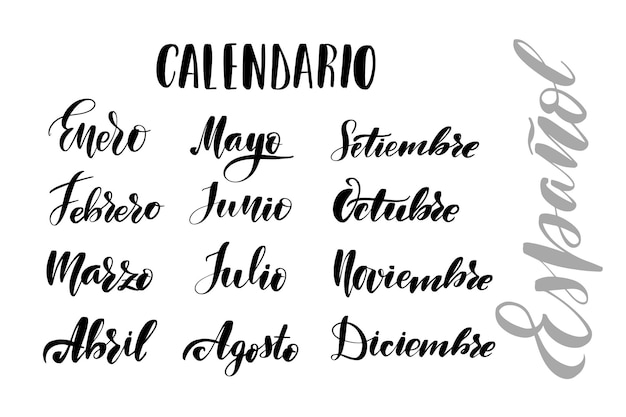 Elegant Handwritten Calendar Months with Artistic Lettering | Jiffy Designs