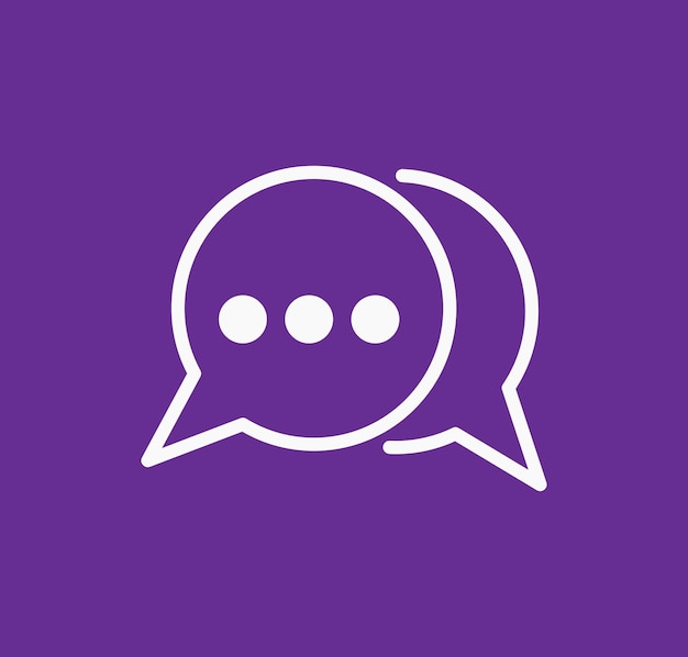 Stylized Chat Bubbles on Vibrant Purple Background | Jiffy Designs