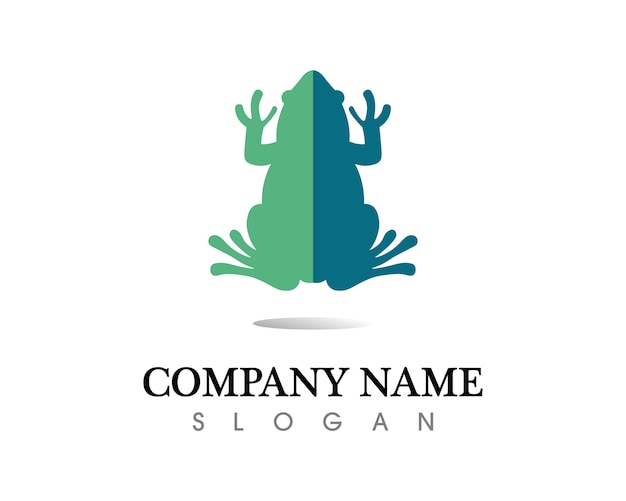 Green Frog Silhouette with Upraised Arms Company Logo Design | Jiffy ...