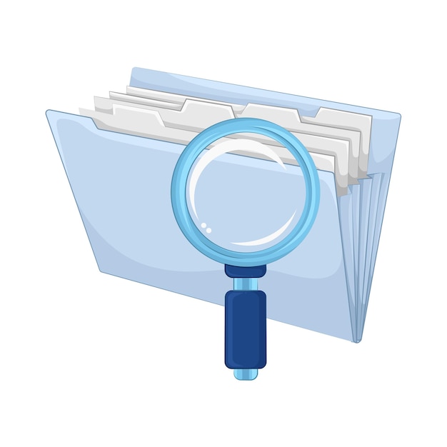 Magnifying Glass Examining Organized File Folders | Jiffy Designs