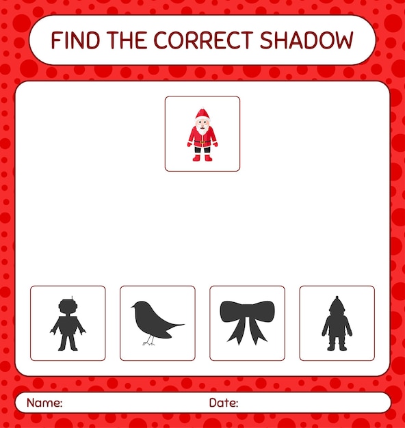 Spot the Matching Santa Shadow in This Fun Holiday Puzzle | Jiffy Designs