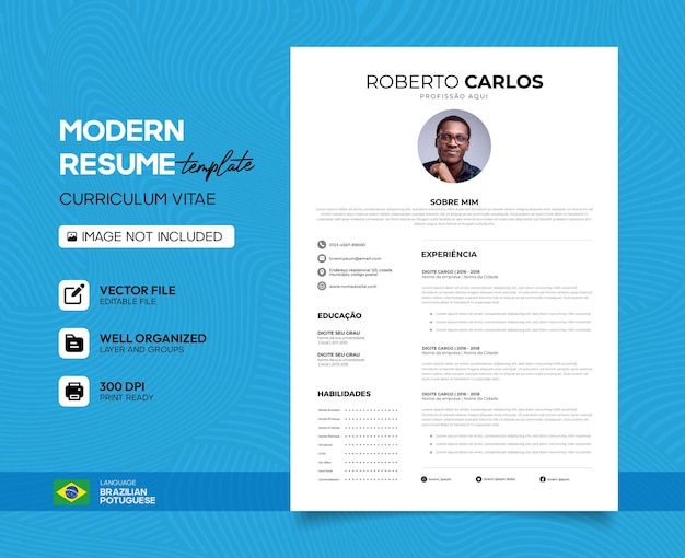 Sleek and Professional Resume for Roberto Carlos | Jiffy Designs