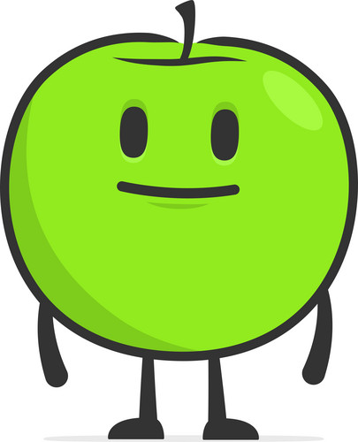 Funny Cartoon Apple | Jiffy Designs