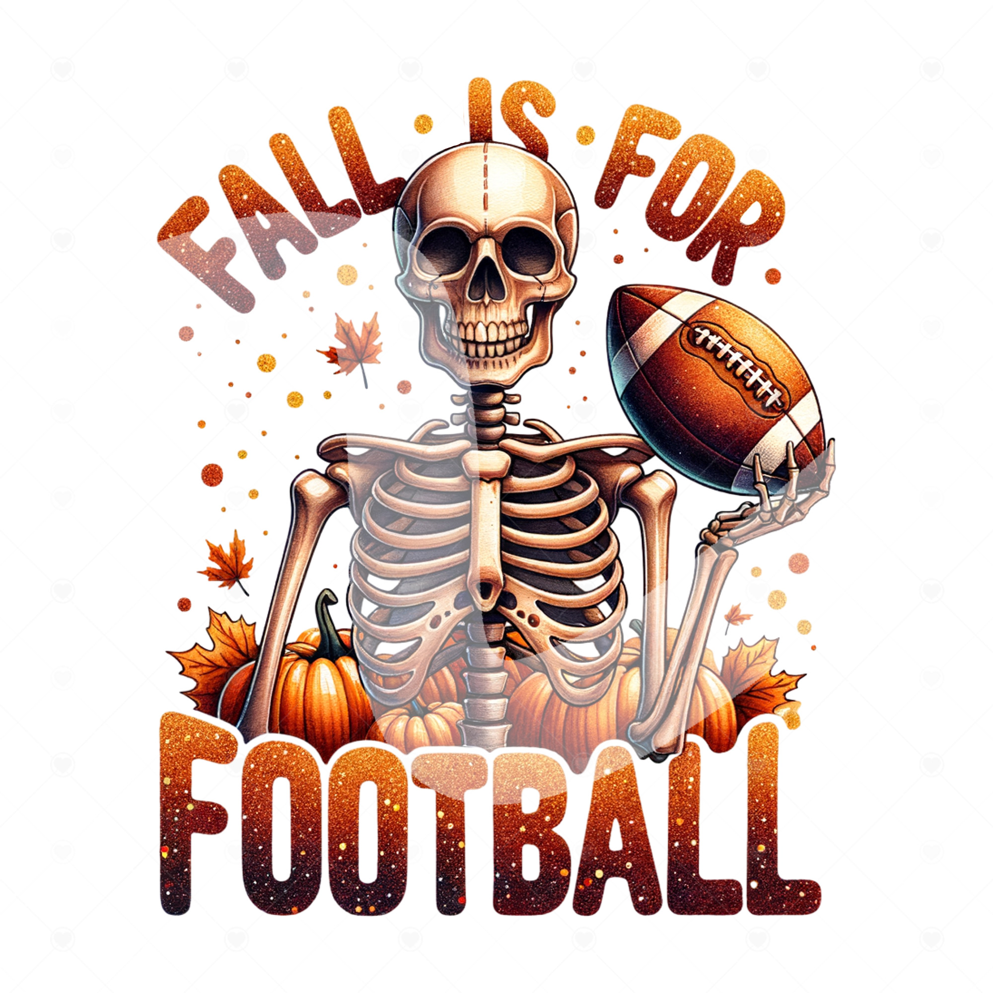 'Fall Is For Football' Skeleton Embraces Autumn Gridiron Spirit | Jiffy ...