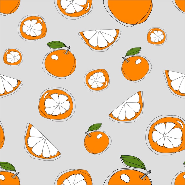 Vibrant Orange Citrus Fruit Pattern | Jiffy Designs