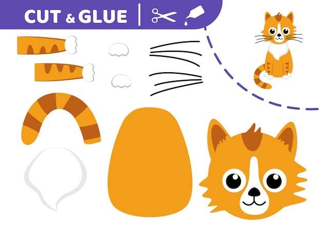 Adorable Cut-and-Glue Cat Craft Kit for Kids | Jiffy Designs