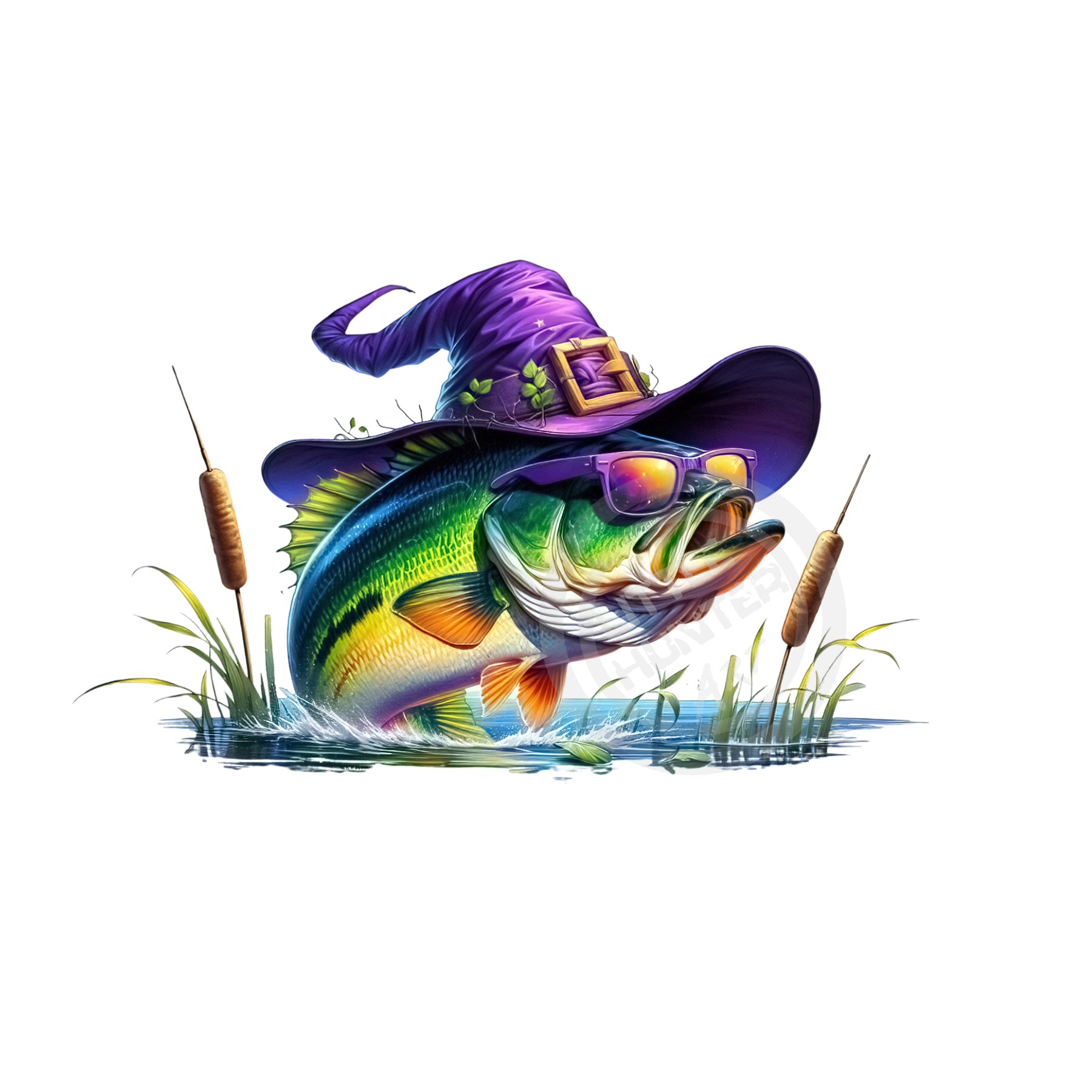 Halloween Bass Fish, Witch Fish | Jiffy Designs