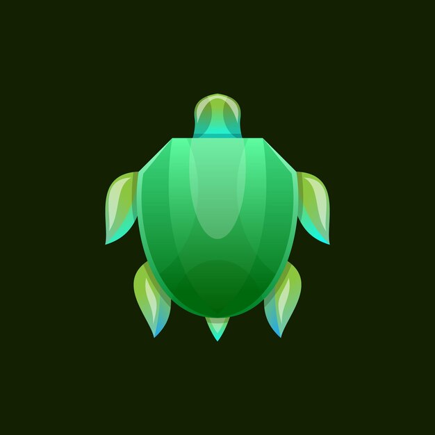 Vibrant Green Turtle Icon with Sleek Design | Jiffy Designs