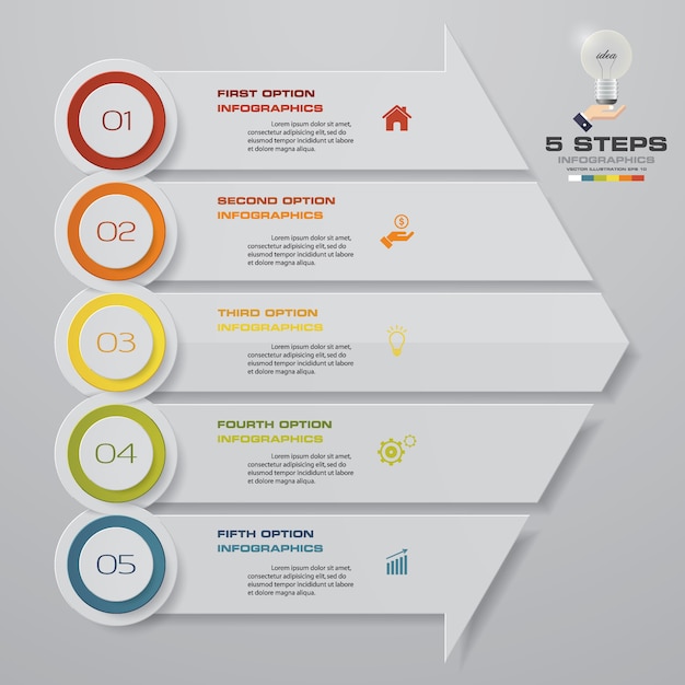 Minimalist Infographic with Numbered Steps and Colorful Icons | Jiffy ...