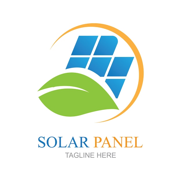 Vibrant Solar Panel Icon with Leaf Emblem | Jiffy Designs