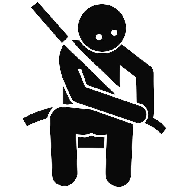 Minimalist Stick Figure Sitting in Contemplation | Jiffy Designs
