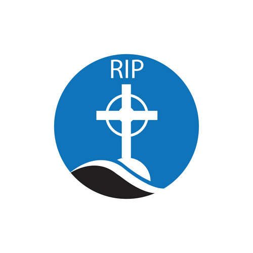 Logo Of Christian Cemetery Vector Illustration Design Template | Jiffy ...