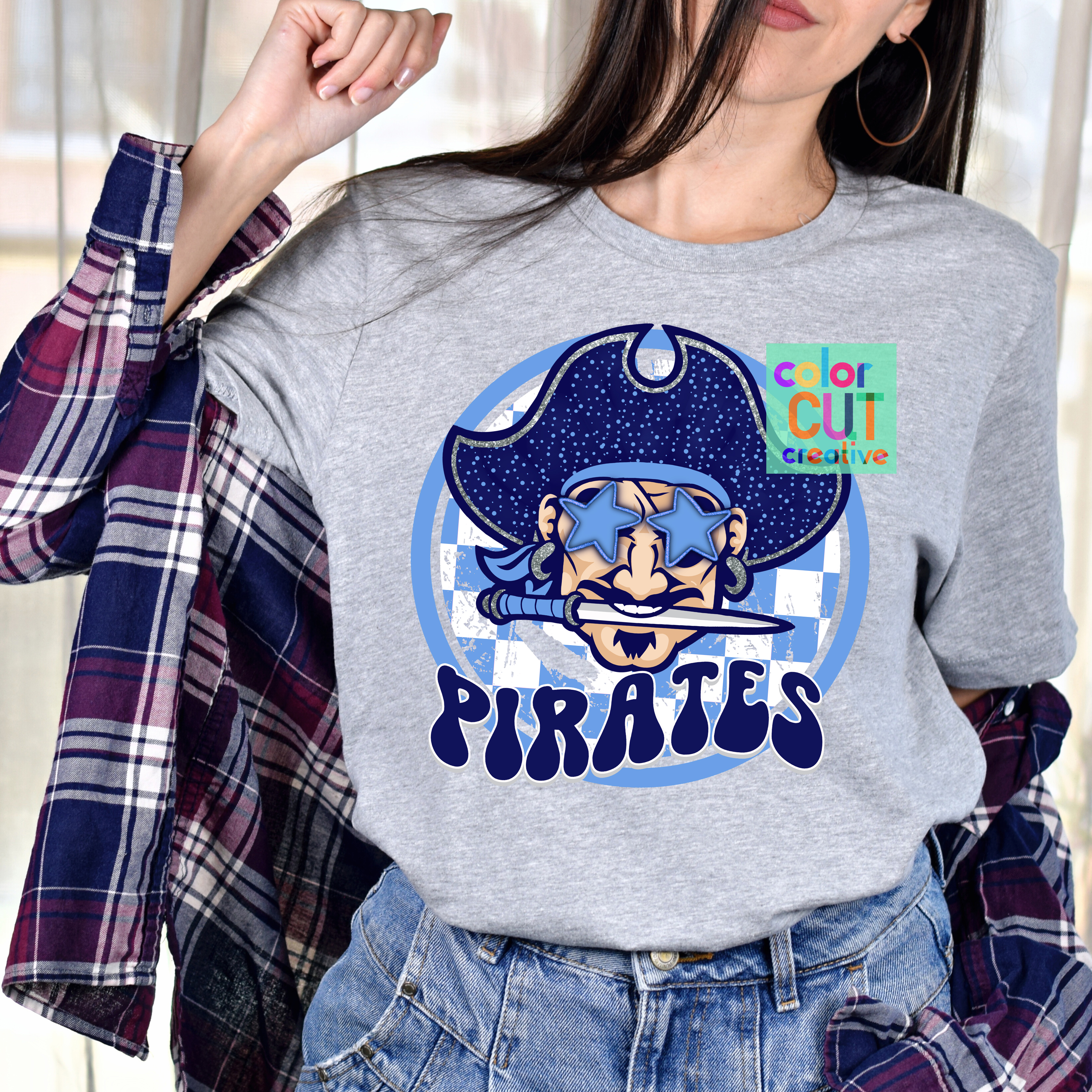 'Pirates' Swashbuckling Cartoon Character in a Starry Night Circle ...