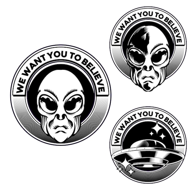 Mysterious Alien Encounters: Enigmatic Extraterrestrial Emblems | Jiffy ...