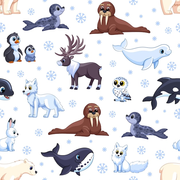 Delightful Arctic Animal Collection with Snowflake Accents | Jiffy Designs