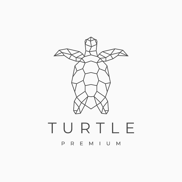 Geometric Sea Turtle Icon with Premium Branding | Jiffy Designs