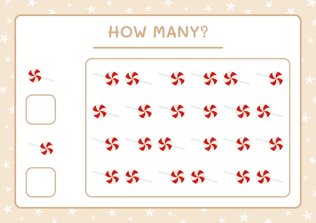Counting Festive Peppermint Candies in Playful Worksheet | Jiffy Designs