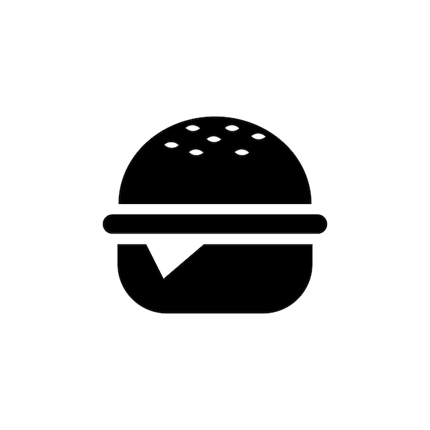 Minimalist Burger Icon: Simple Yet Striking Design | Jiffy Designs