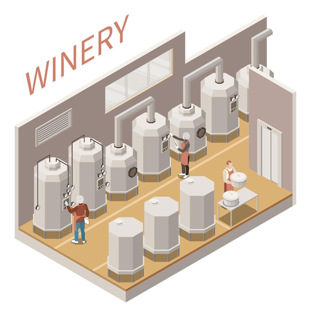 Vibrant Winery Interior with Tanks and Equipment | Jiffy Designs