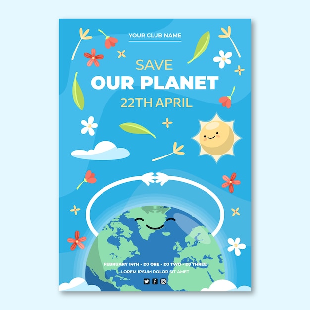 Vibrant Earth Day Poster Celebrates Our Shared Planet | Jiffy Designs