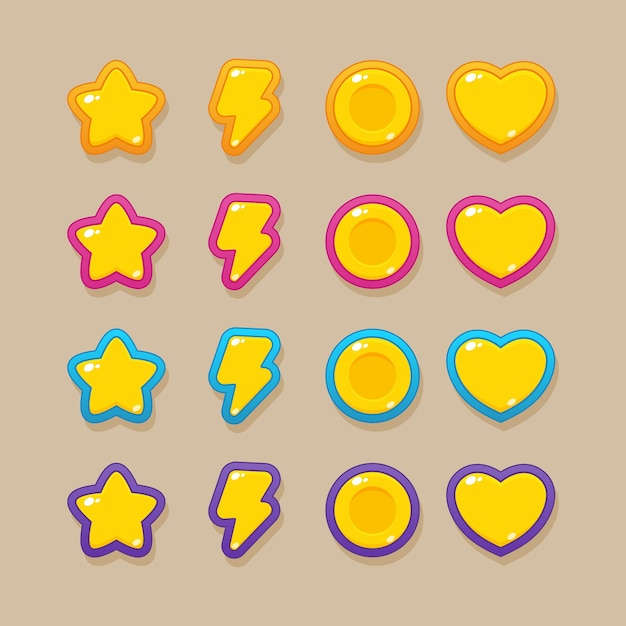 Vibrant Collection of Cheerful Geometric Icons | Jiffy Designs