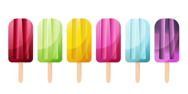 Vibrant Popsicle Collection Featuring Diverse Flavors and Colors ...