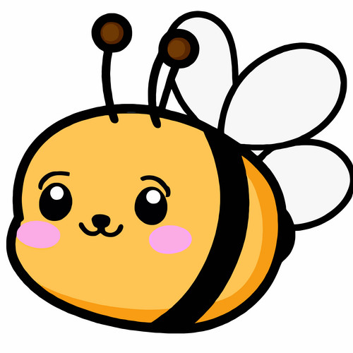 Cute Bee Illustration Bee Kawaii Chibi Vector Drawing Style Bee Cartoon ...