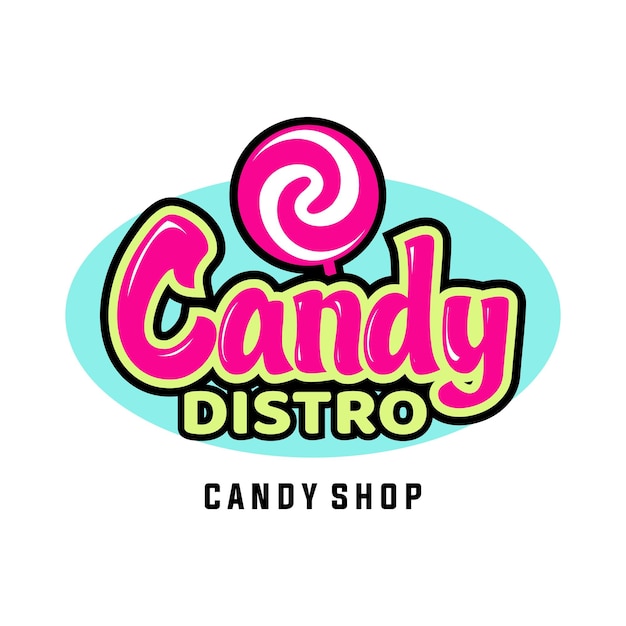 Vibrant Candy Distro Logo with Swirling Lollipops | Jiffy Designs