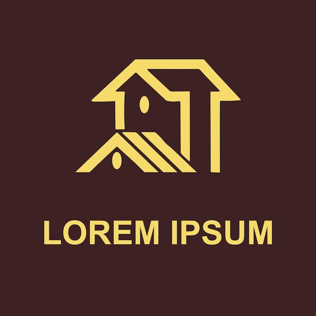 Stylized Geometric House Icon with Elegant Lettering | Jiffy Designs