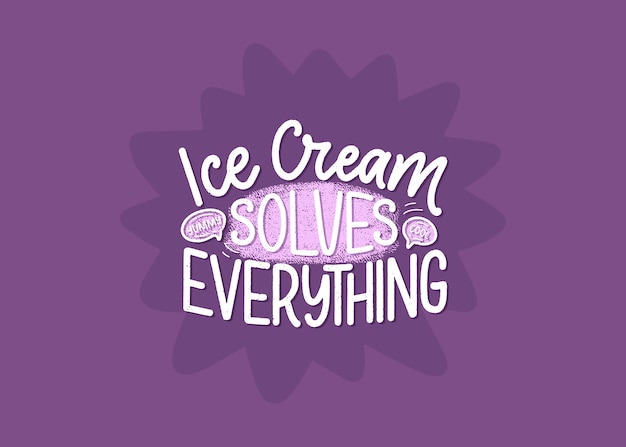 Delightful Ice Cream Slogan on Vibrant Purple Background | Jiffy Designs