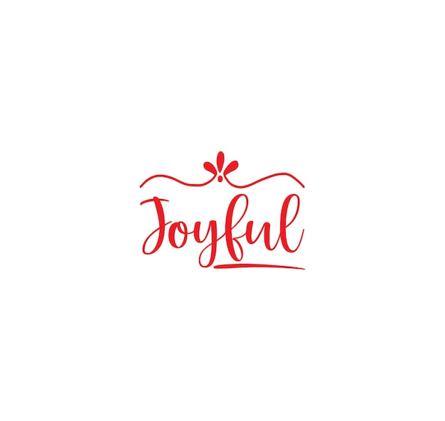 Elegant Red Joyful Lettering with Flourish Design | Jiffy Designs