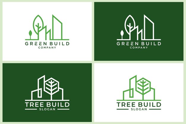 Versatile Green Building Company Logo Collection | Jiffy Designs