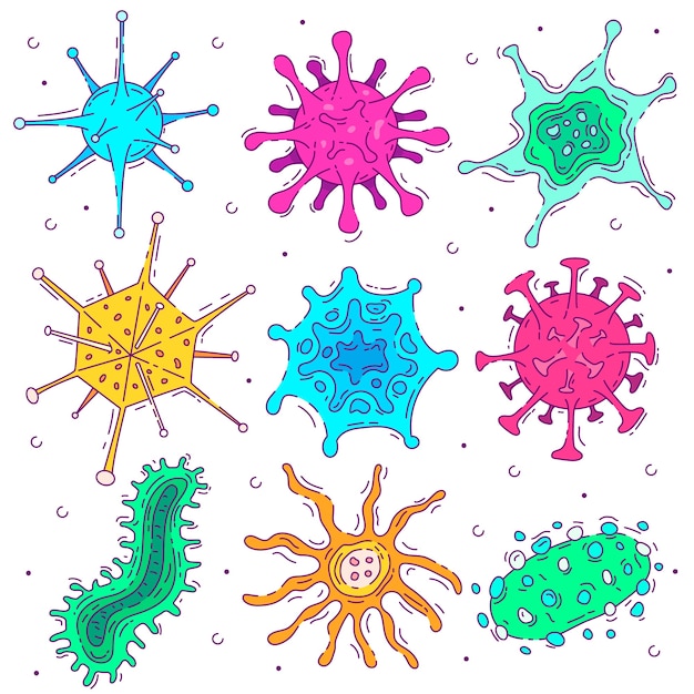 Vibrant and Diverse Collection of Whimsical Virus-Inspired ...