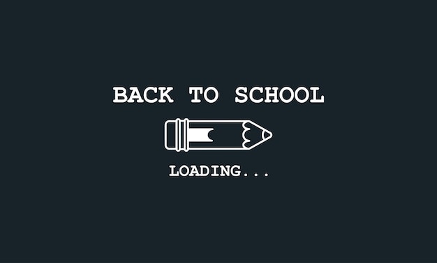 Retro-Inspired Back to School Loading Screen with Pencil Icon | Jiffy ...