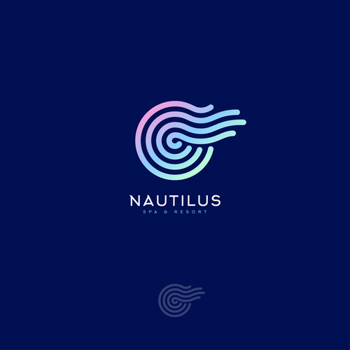 Nautilus Spa Logo. Decorative Element Like Nautilus Spiral Shell. Spa ...