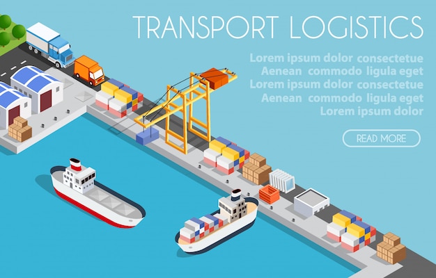 Vibrant Logistics Landscape: Containers, Trucks, and Vessels in Motion ...