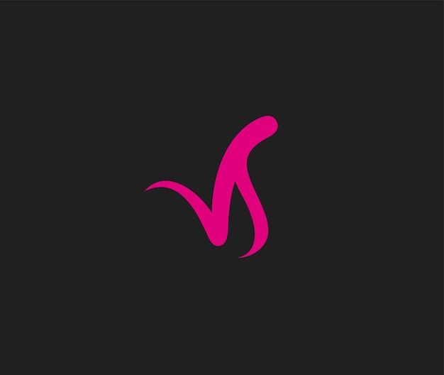 Vibrant Neon Pink Swoosh Icon on Dark Background | Jiffy Designs