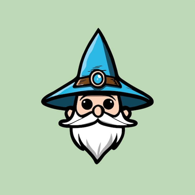Charming Wizard Mascot with Whimsical Hat | Jiffy Designs
