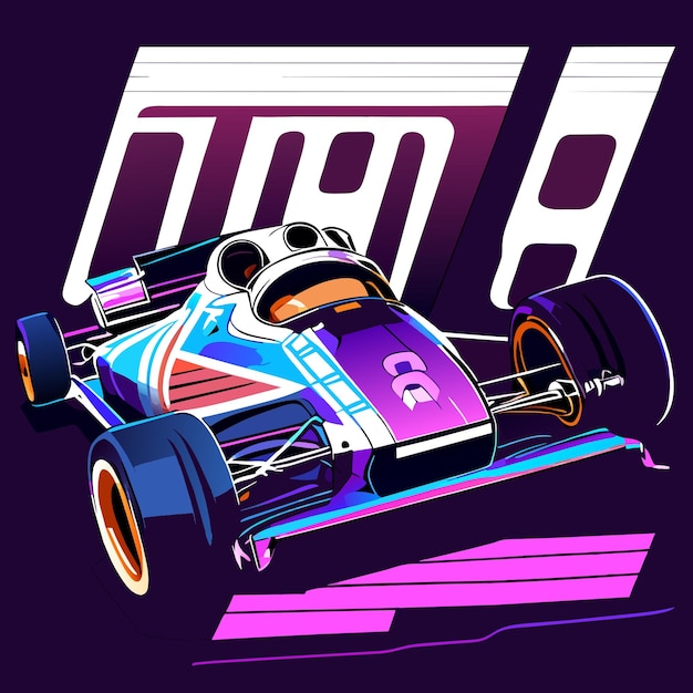 Vibrant Racing Car: Futuristic Formula One Design | Jiffy Designs