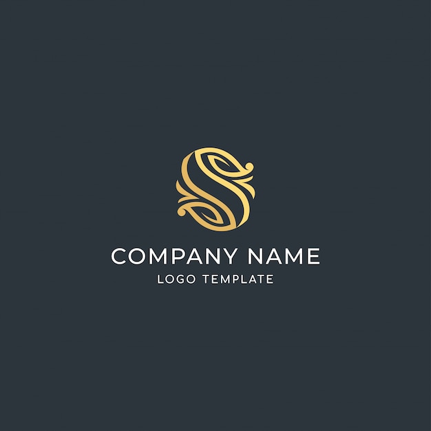 Elegant Interlocking S-Shaped Logo in Luxurious Gold Tones | Jiffy Designs