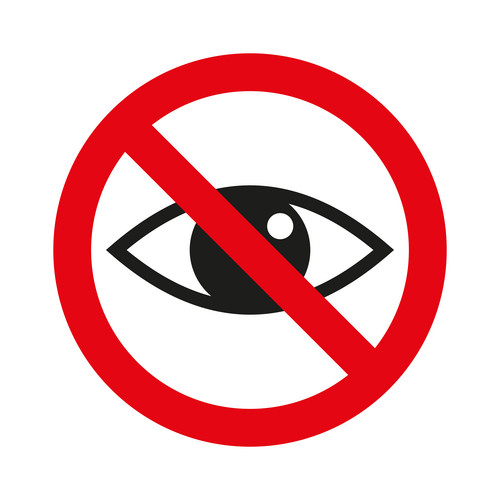 Vector Sign Of Crossed Eye. Red Circle Ban Icon. Eye Contact. Ban, Stop ...