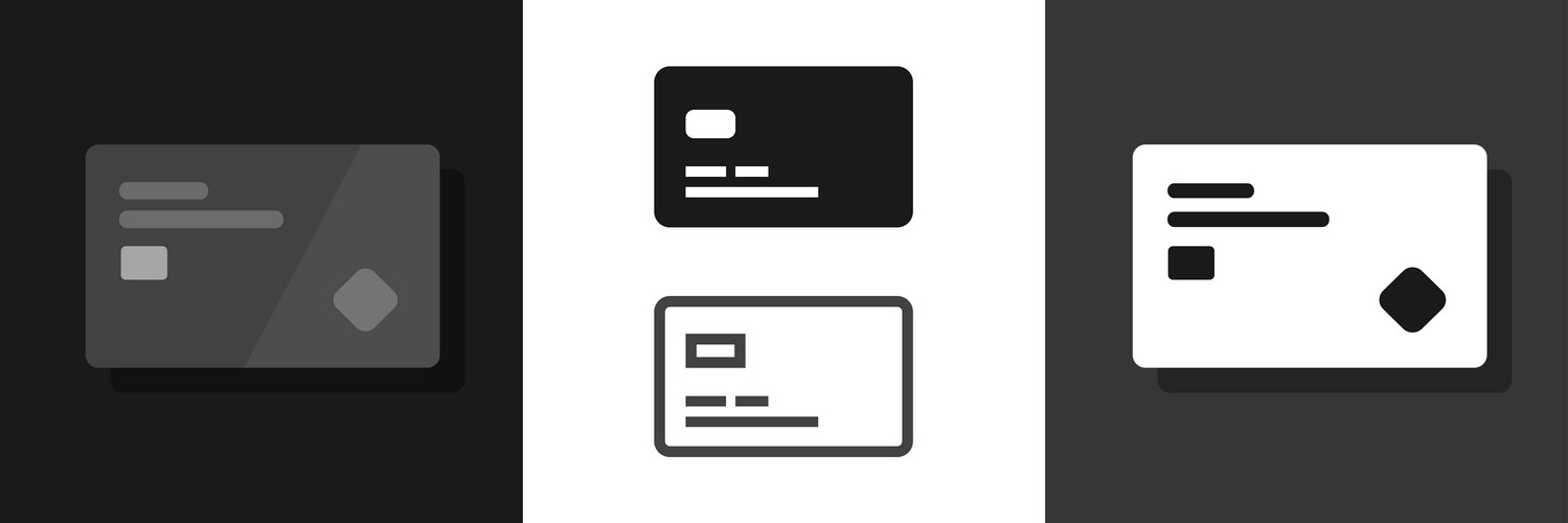 Credit Bank Or Debit Card Icon Line Art Pictogram Black And White Shape ...